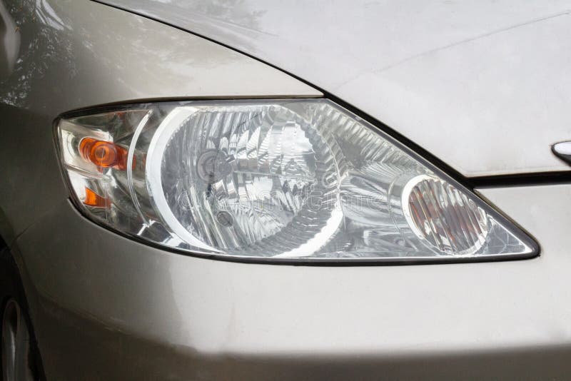 Car Headlight Len Light Eye Style Signal Stock Image - Image of classic ...