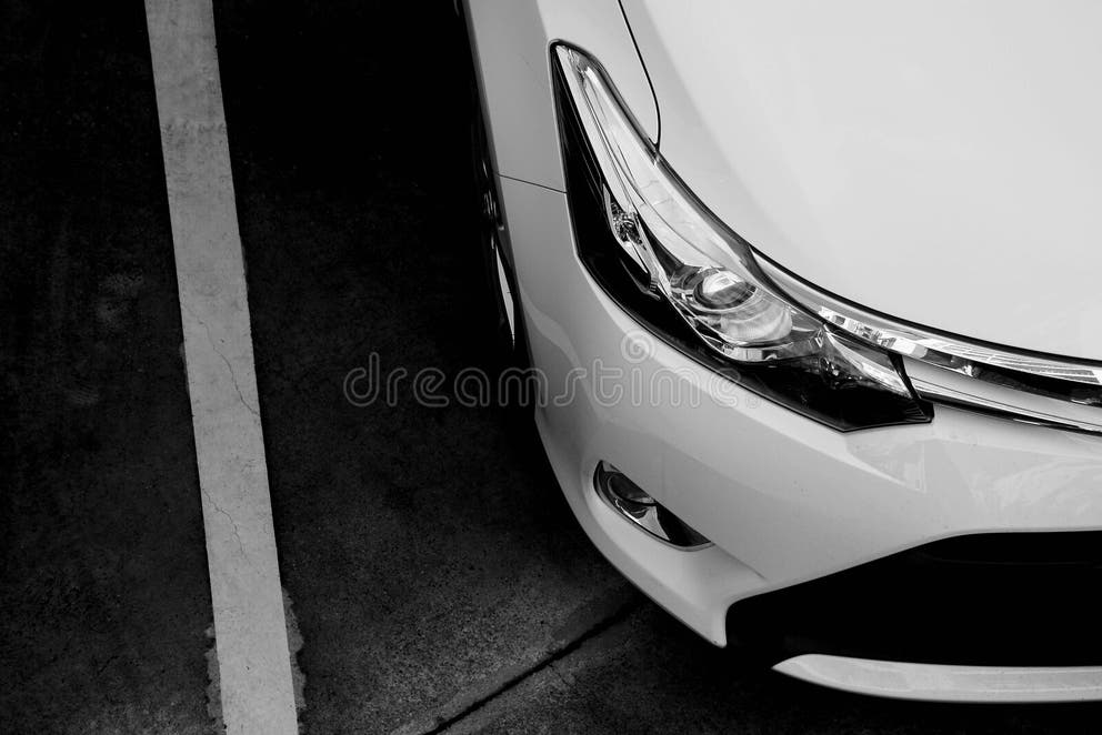 Car Headlight. - Light and Shadow. Stock Photo - Image of automobile ...