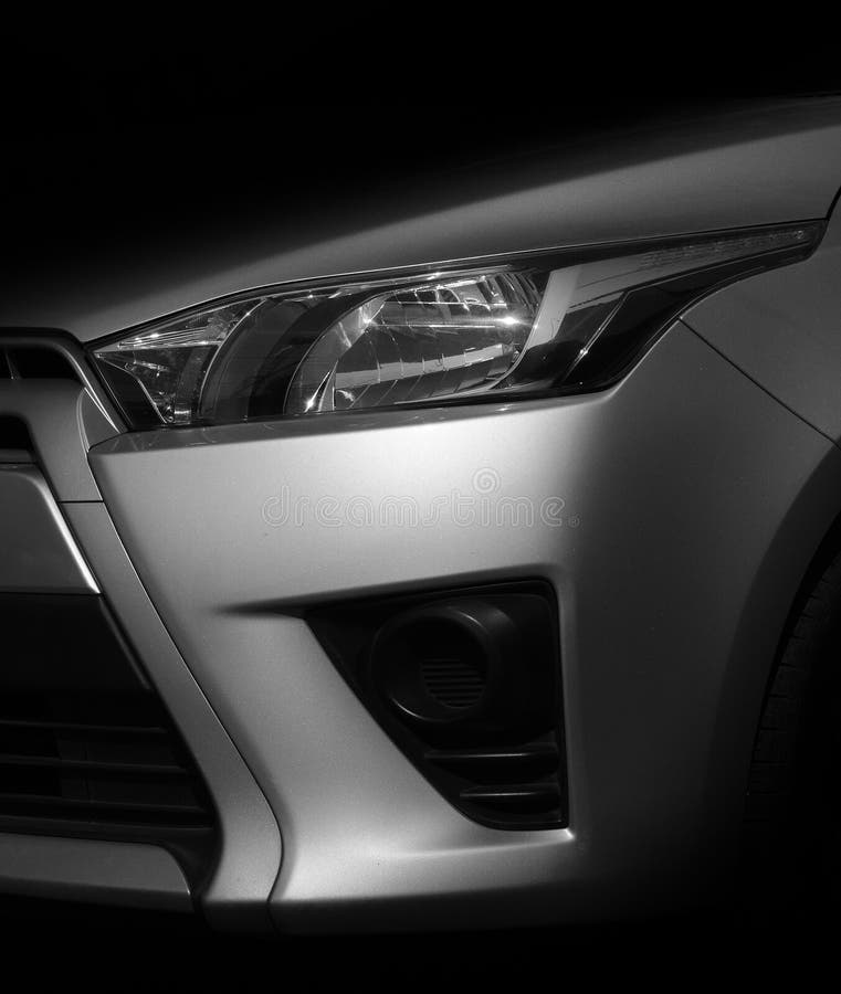 Car Headlight. - Light and Shadow Stock Photo - Image of predatory ...