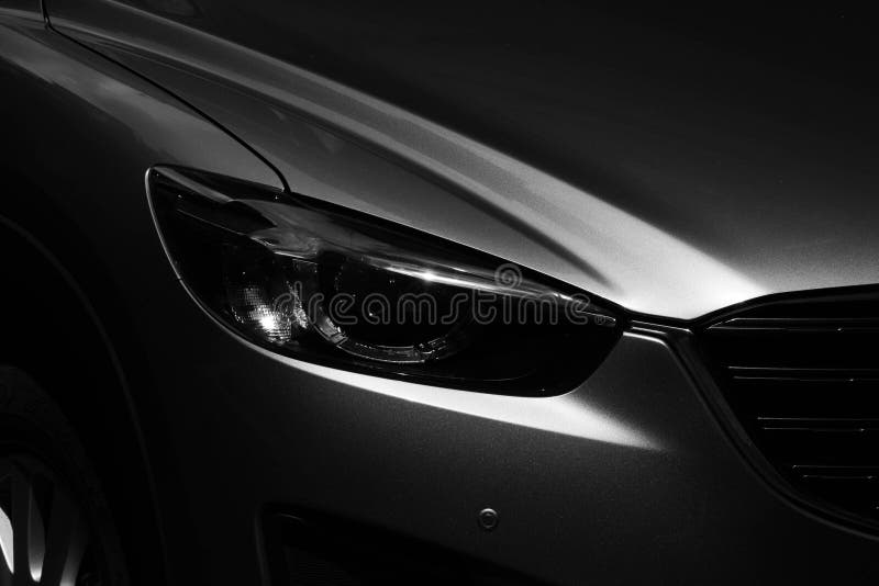 Car Headlight. - Light and Shadow Stock Image - Image of modern ...