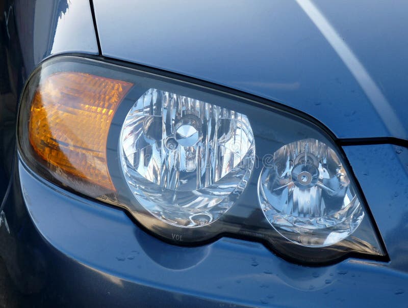 Car headlights stock photo. Image of automobile, vehicle - 12693996