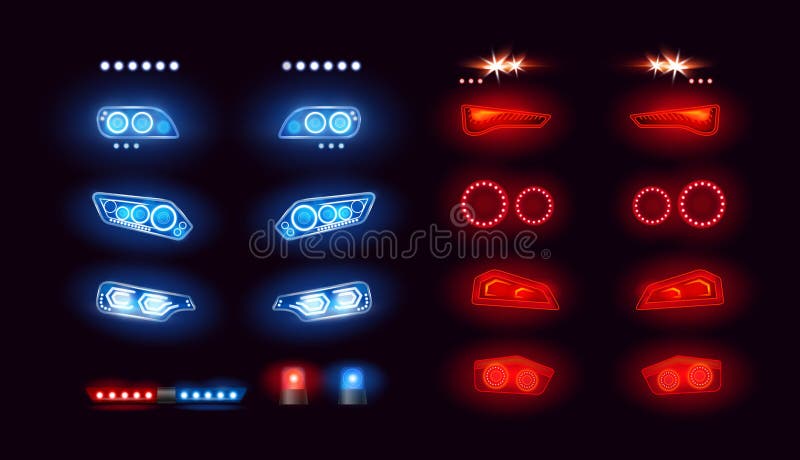 Car Headlights Bar, Led Automobile Light Set, Realistic Auto Lights ...
