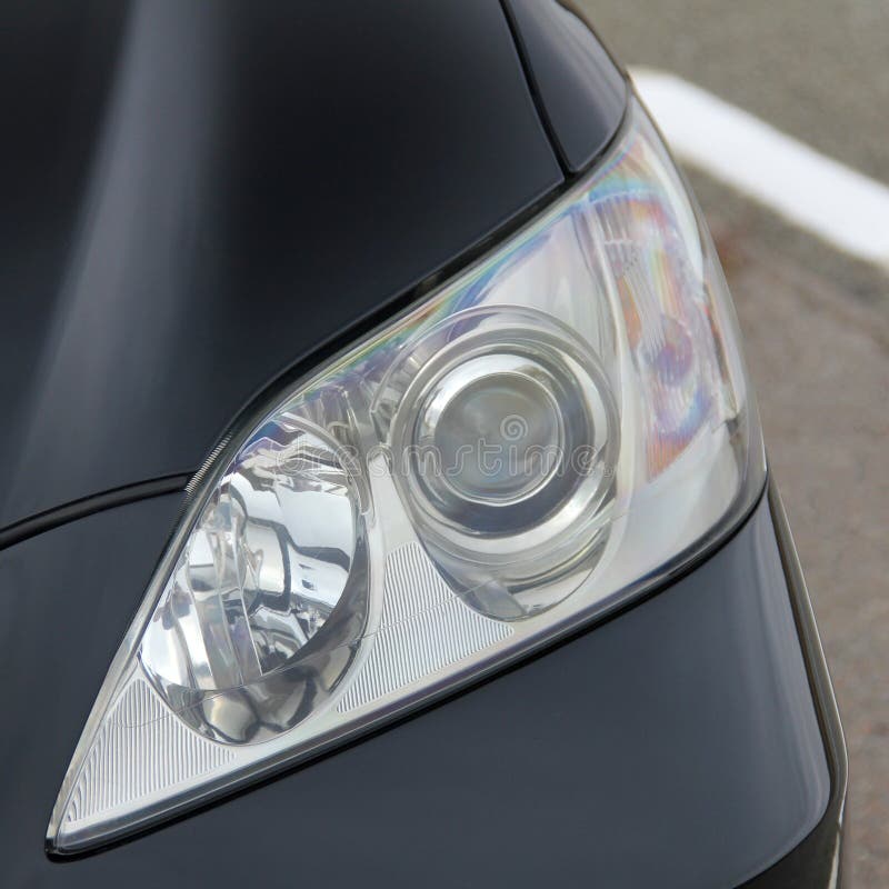 Car Headlights. Luxury Headlights Stock Image - Image of headlights ...