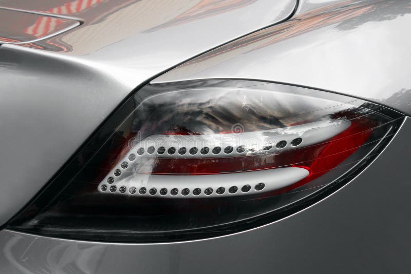Car Headlights. Luxury Headlights Stock Image - Image of display ...