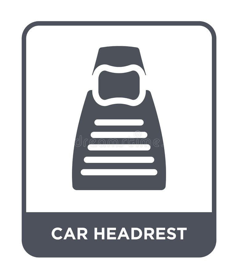 Car Headrest Icon in Trendy Design Style. Car Headrest Icon Isolated on ...