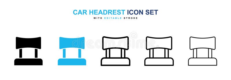Car headrest icon vector stock vector. Illustration of website - 348440736