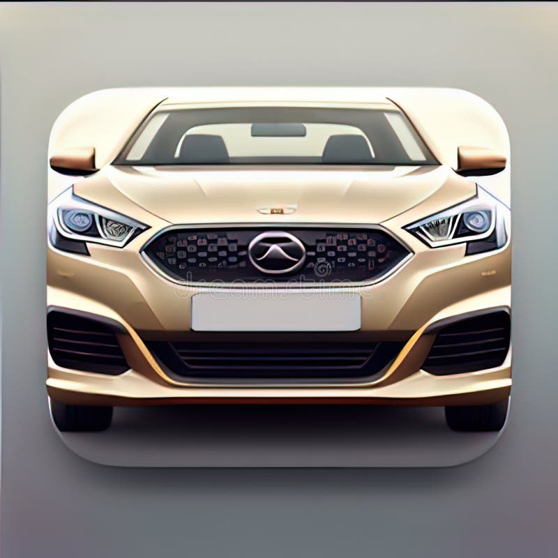 Car Hire Software App Style Icon. Generative AI. Stock Illustration ...