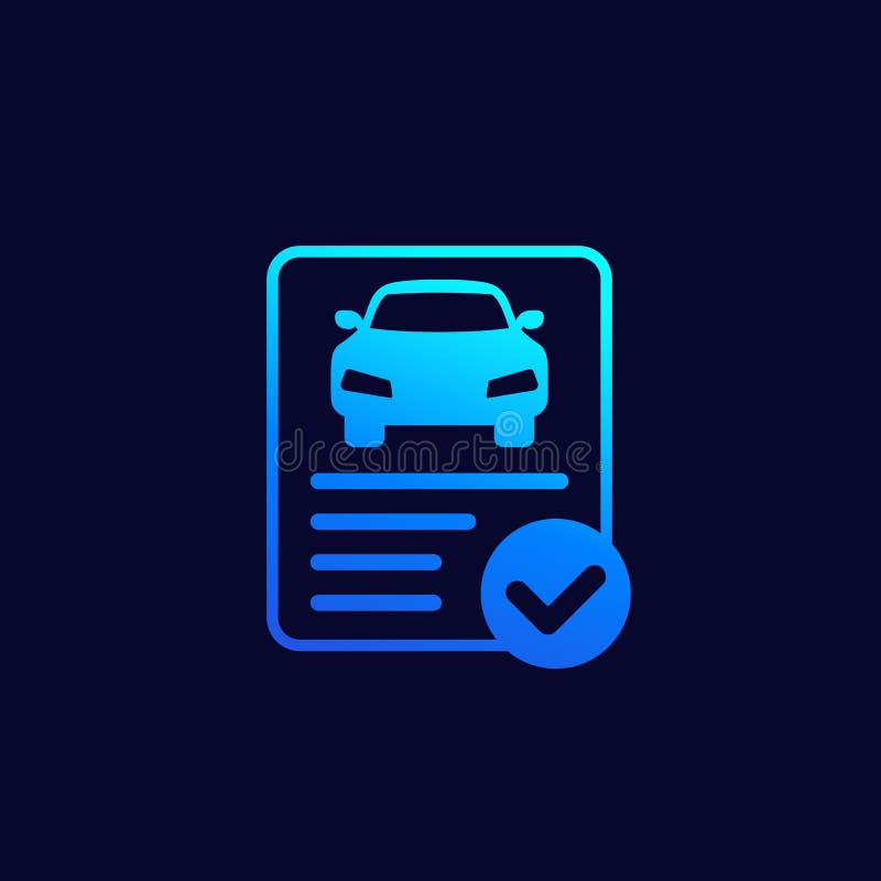 Car History Report Vector Icon for Web Stock Vector - Illustration of ...