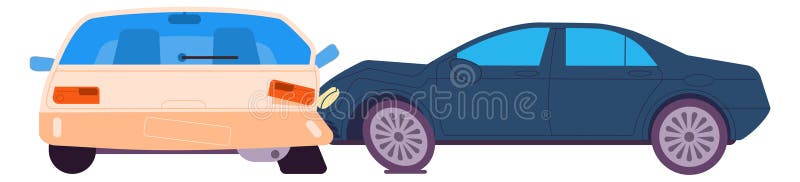 Car Hit Another Auto. Street Road Crash Stock Vector - Illustration of ...