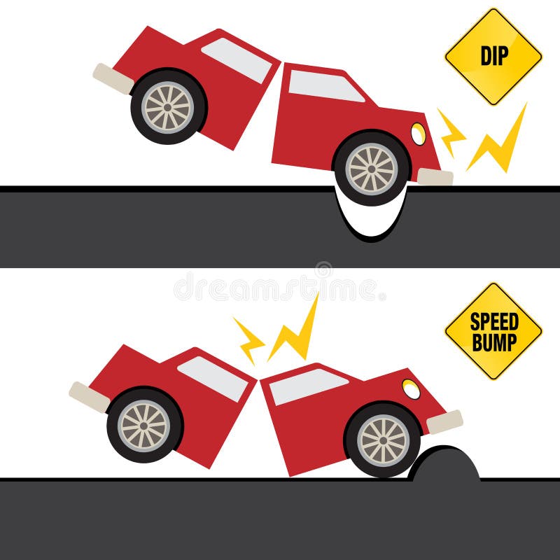 Car On Bumpy Road Clipart