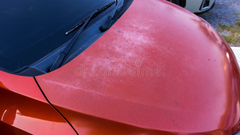 Car Hood Scratched with Deep Damage To the Paint. Dent Car Scratch ...