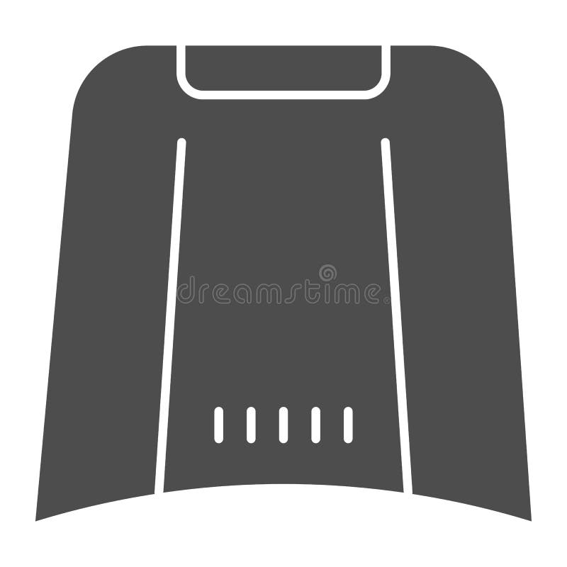 Car Hood Solid Icon. Car Bonnet Vector Illustration Isolated on White ...