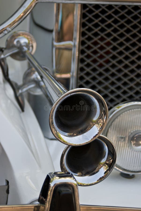 Car Horn stock photo. Image of closeup, white, vehicle - 41081376