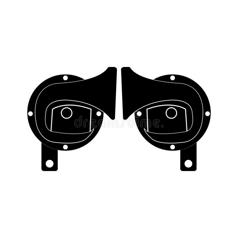 Car horn icon stock vector. Illustration of signal, tube - 283029593