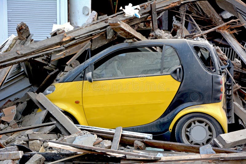 Car after house explosion stock image. Image of arson - 32324239