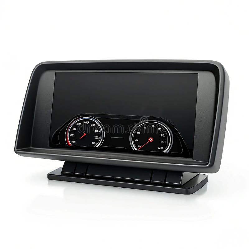 Car HUD Display Gadget on White Background Stock Illustration ...