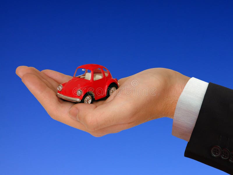 Hand of the Businessman with the Lovely Red Car Stock Image - Image of ...
