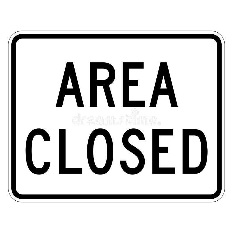 Area closed road sign stock vector. Illustration of icon - 227735308