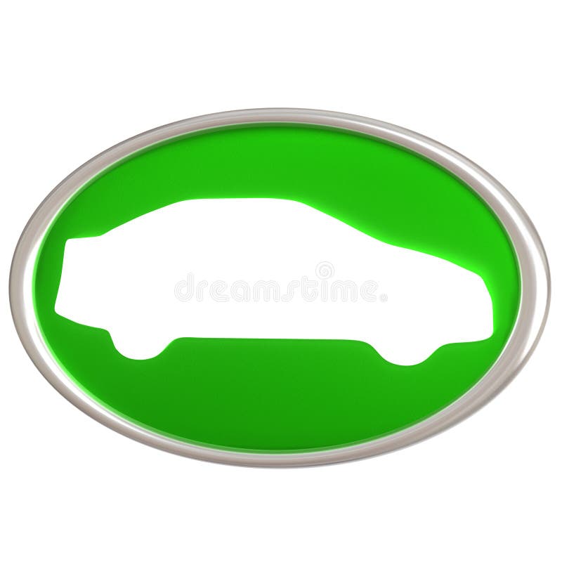 Car icon 3d green stock illustration. Illustration of element - 22499073