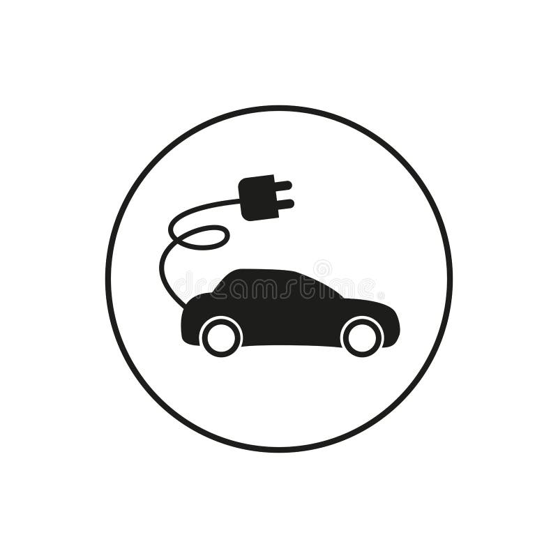 Car Icon with the Ability To Connect To the Power Grid Stock Vector ...