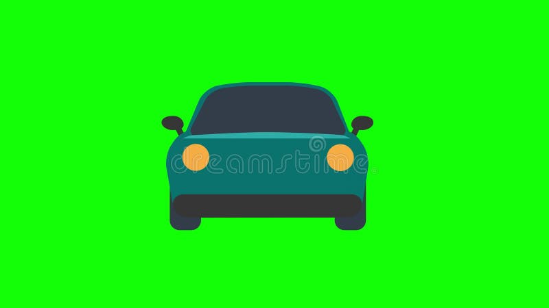 Car Icon Animation. Vehicle Loop Animation with Alpha Channel, Green ...