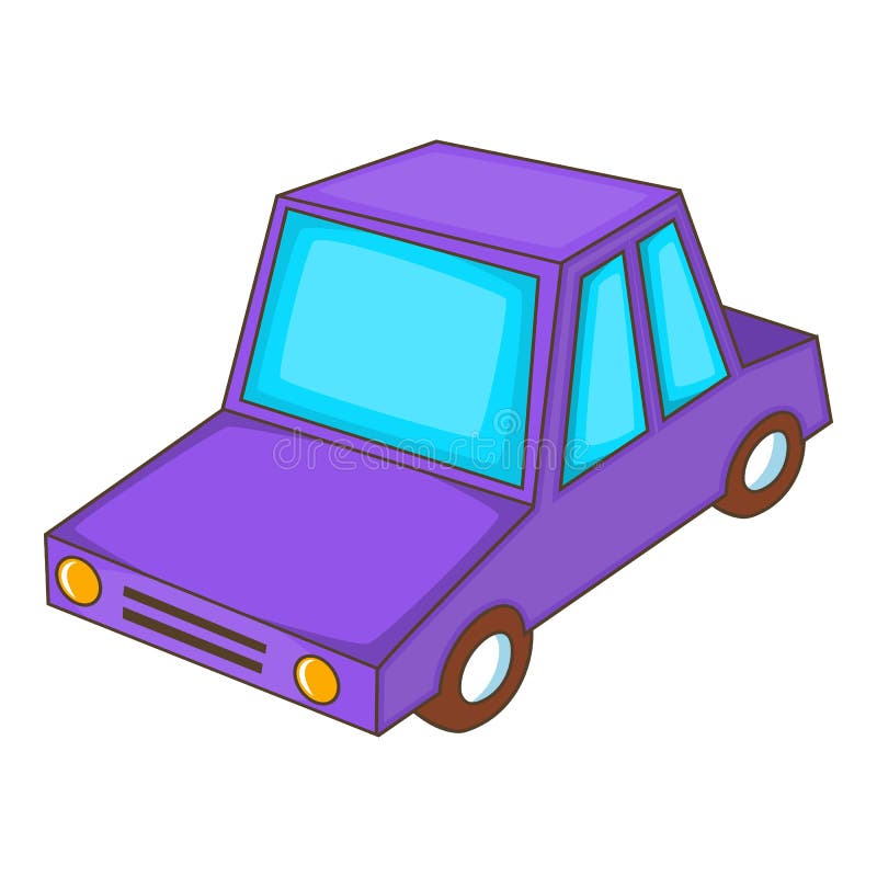 Car icon, cartoon style stock vector. Illustration of automotive - 85980974