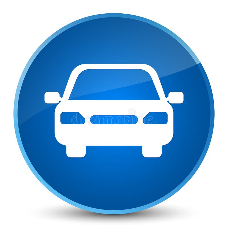 Car Icon Elegant Blue Round Button Stock Illustration - Illustration of ...