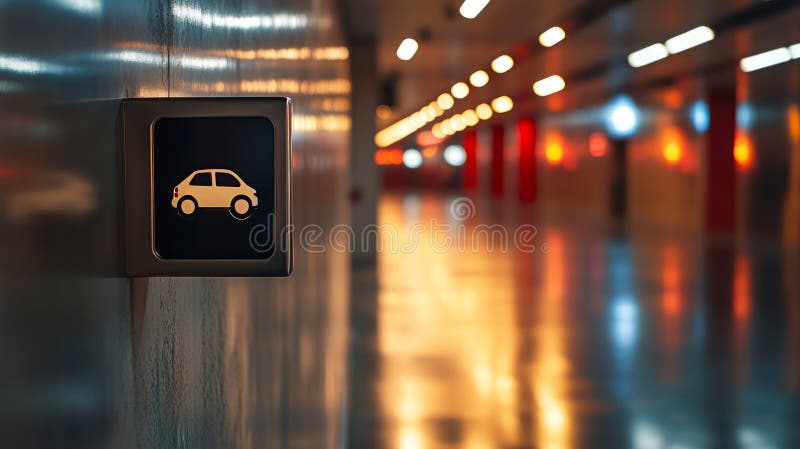 Car Icon Empty Modern Indoor Parking Garage Stock Photos - Free ...