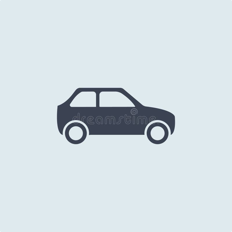 Car Icon in Flat Simple Style for Web. Vector Symbol Automobile Stock ...
