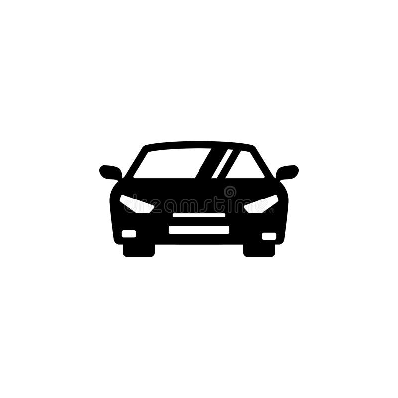Car Icon Front View Vector Illustration Stock Vector - Illustration of ...