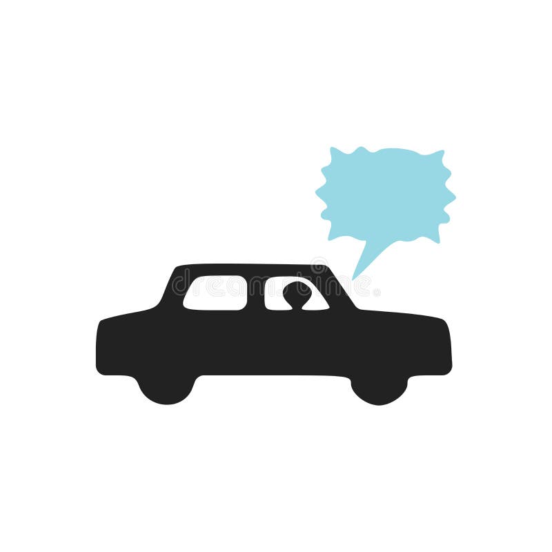 Car Icon with Message Bubble , Stock Vector Illustration Flat Design ...