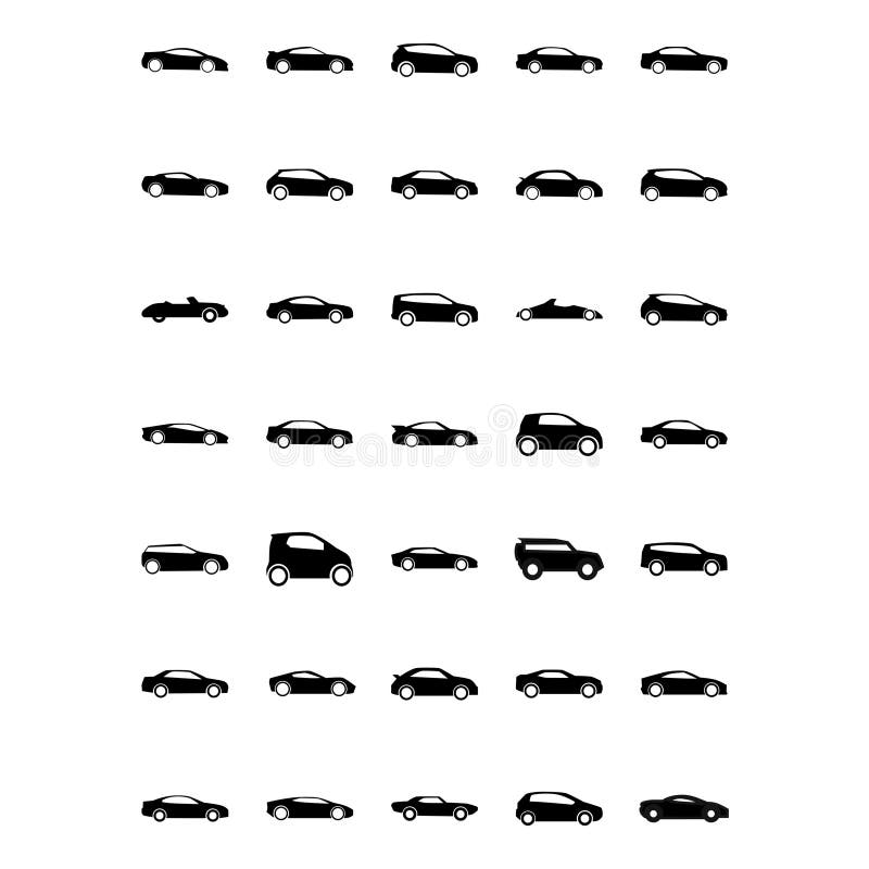 Car icon set stock vector. Illustration of clipart, collection - 276045238