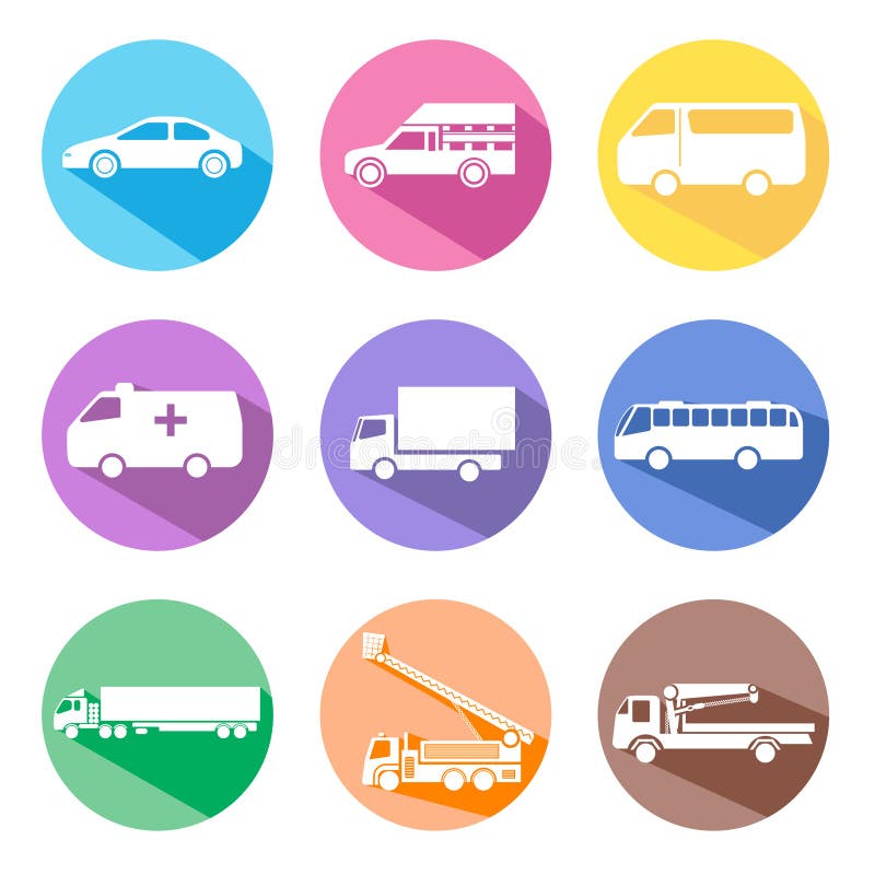 Car icon set stock vector. Illustration of cartoon, flat - 56919704