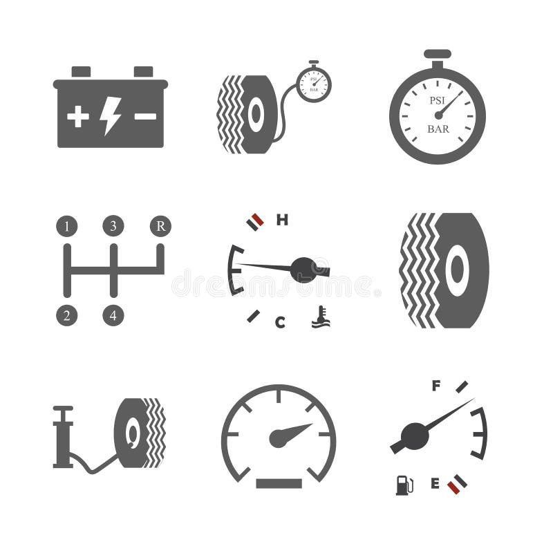 Car icon set stock vector. Illustration of device, automobile - 84995698