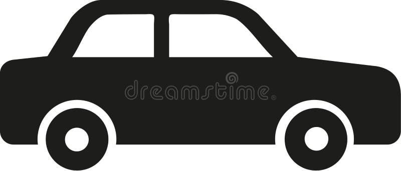 Car icon side view stock illustration. Illustration of silhouette ...