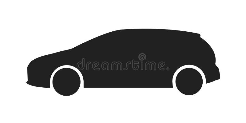 Car Icon, Simple Vector Isolated Black Silhouette Stock Vector ...