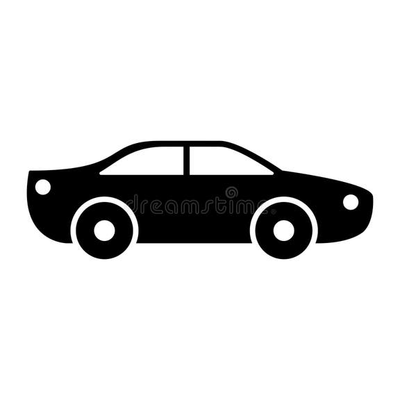Car Icon Solid Design Style Transportation and Vehicle Symbol Stock ...
