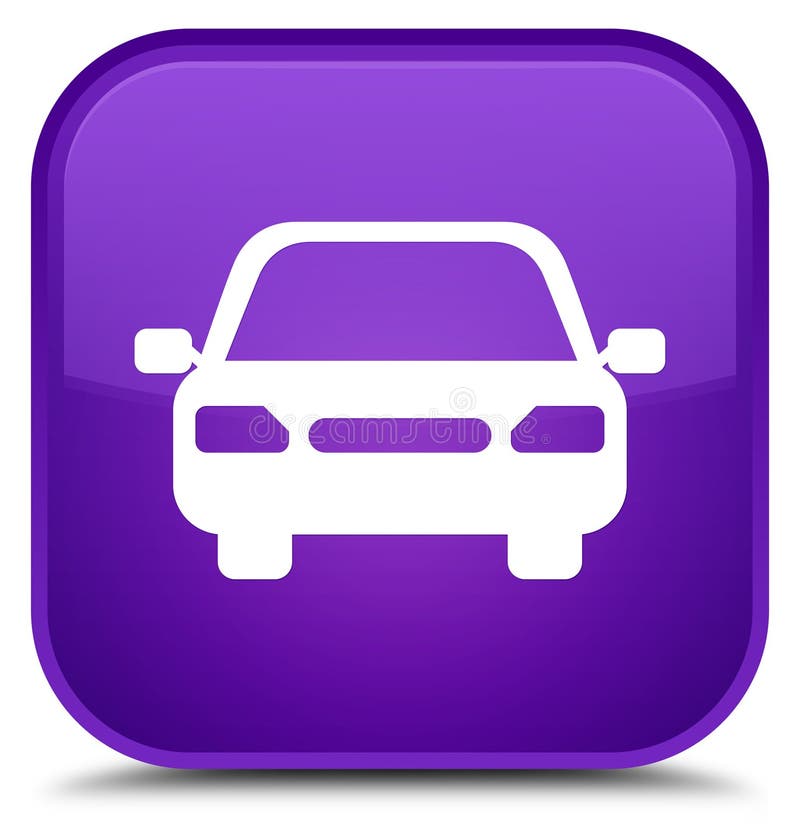 Car Icon Special Purple Square Button Stock Illustration - Illustration ...