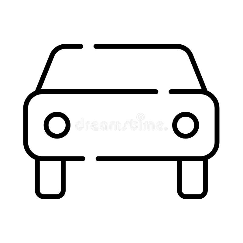 Car Icon Symbol on a White Background Stock Vector - Illustration of ...