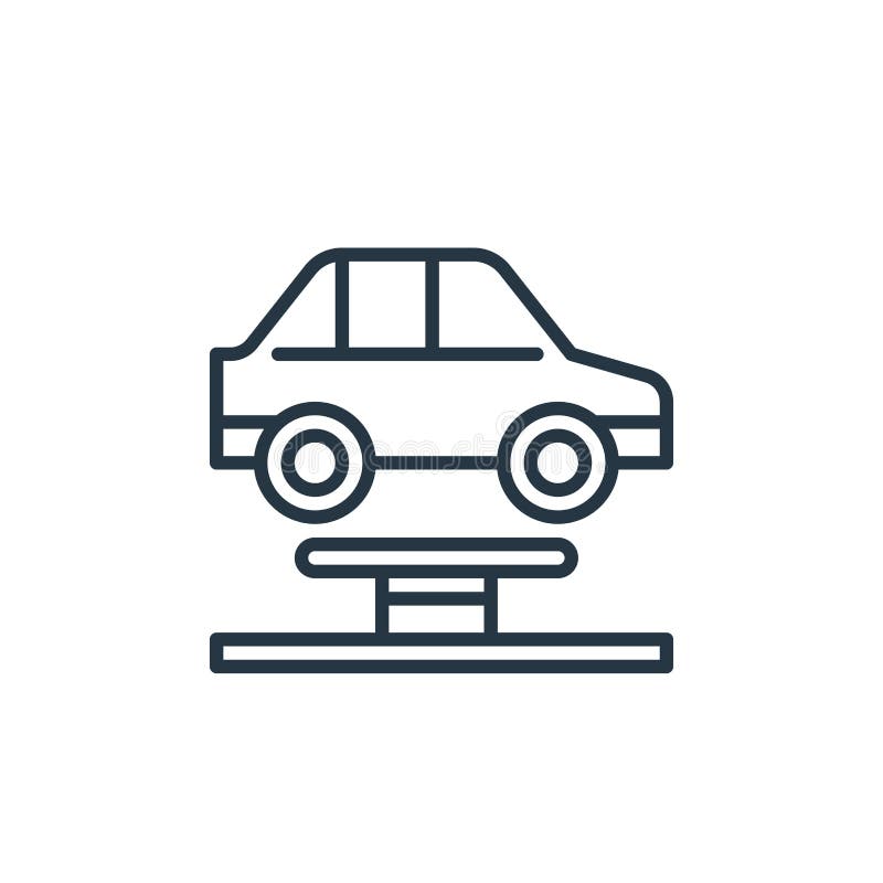 Car Icon Vector from Car Engine Concept. Thin Line Illustration of Car ...