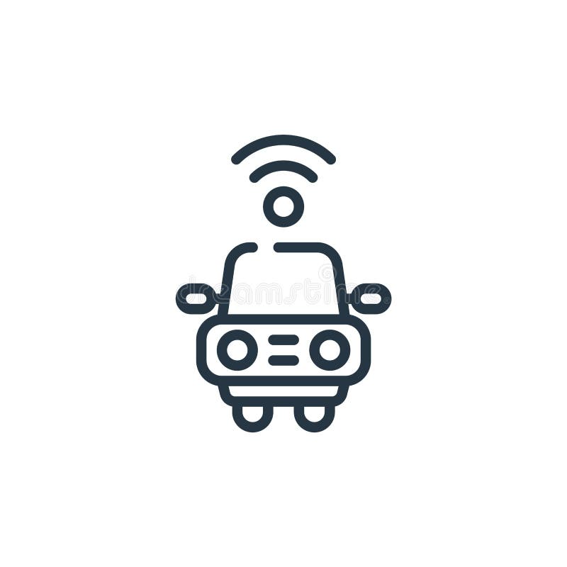 Car Icon Vector from Internet of Things Concept. Thin Line Illustration ...