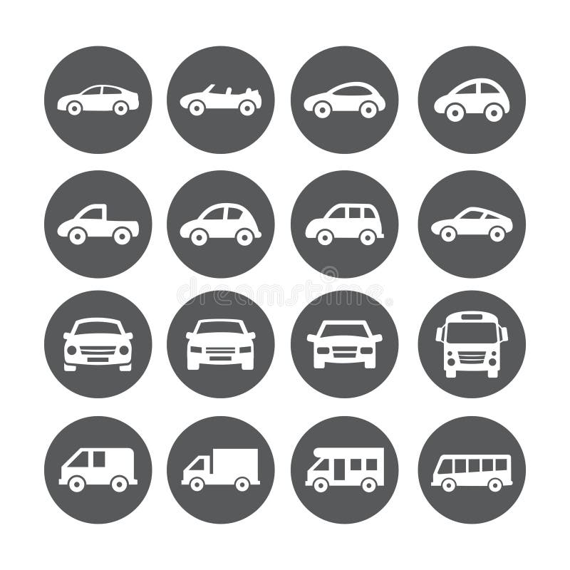 Car Icons stock vector. Illustration of isolated, graphic - 55944423