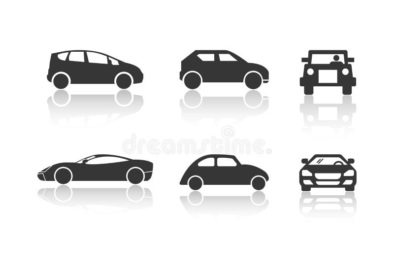 Car Icons and Shadow,vector Illustrations Stock Vector - Illustration ...