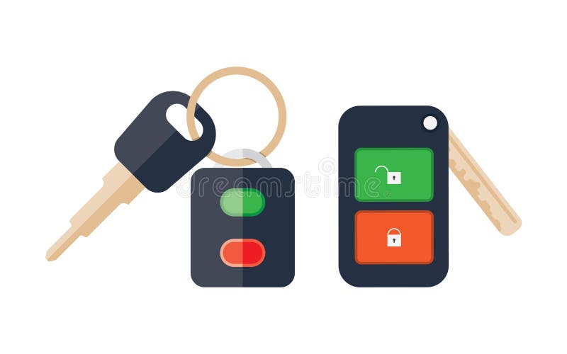 Car Key In Ignition stock illustration. Illustration of security - 56941189