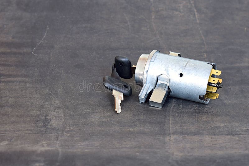 Car key into ignition lock stock photo. Image of unlock - 18751942