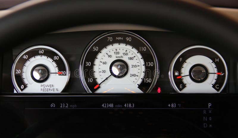 Car illuminated dashboard stock image. Image of dial - 46262341
