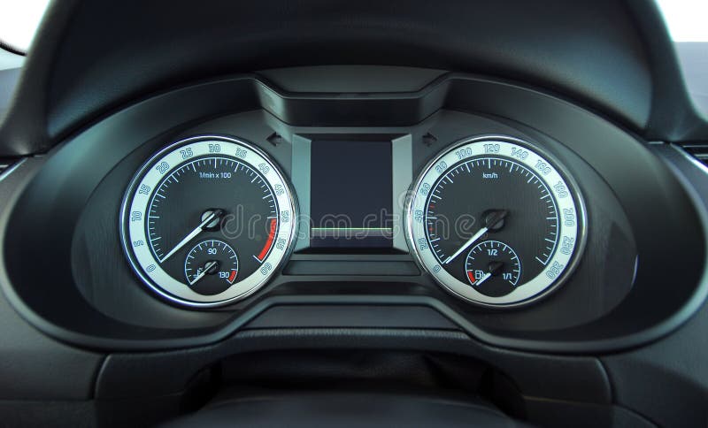 Car illuminated dashboard stock image. Image of levels - 40046607