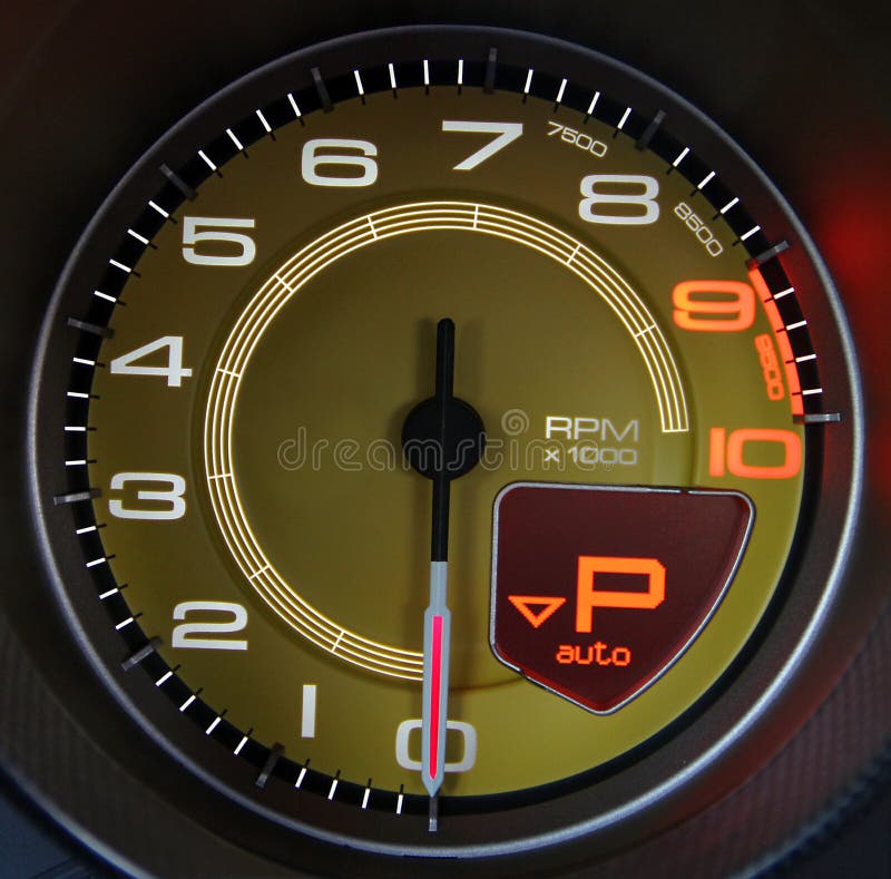 Car illuminated dashboard stock photo. Image of instrument - 35764742