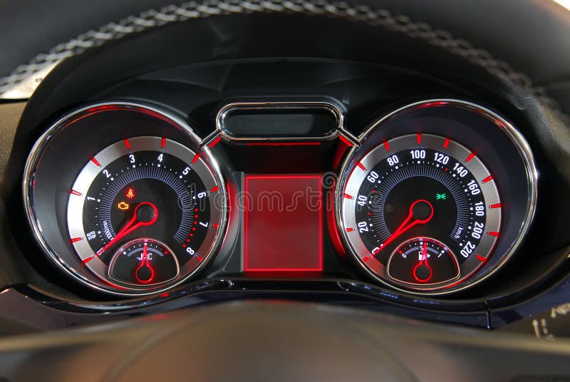 Car illuminated dashboard stock image. Image of black - 52116763