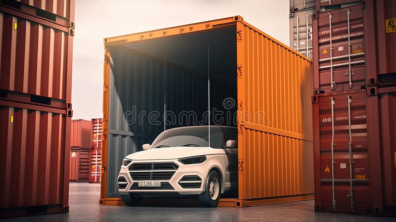 Car Import Export, Transportation, Shipment and Delivery Concept Stock ...